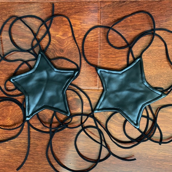 Intimates & Sleepwear | Starry Eyed Black Strappy Star Bra Top | Poshmark